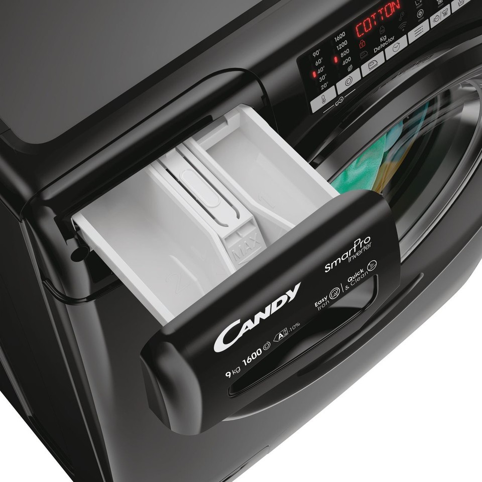 Candy CSO696TWMBB6-80 9Kg Washing Machine Black 1600 RPM A Rated | eBay UK
