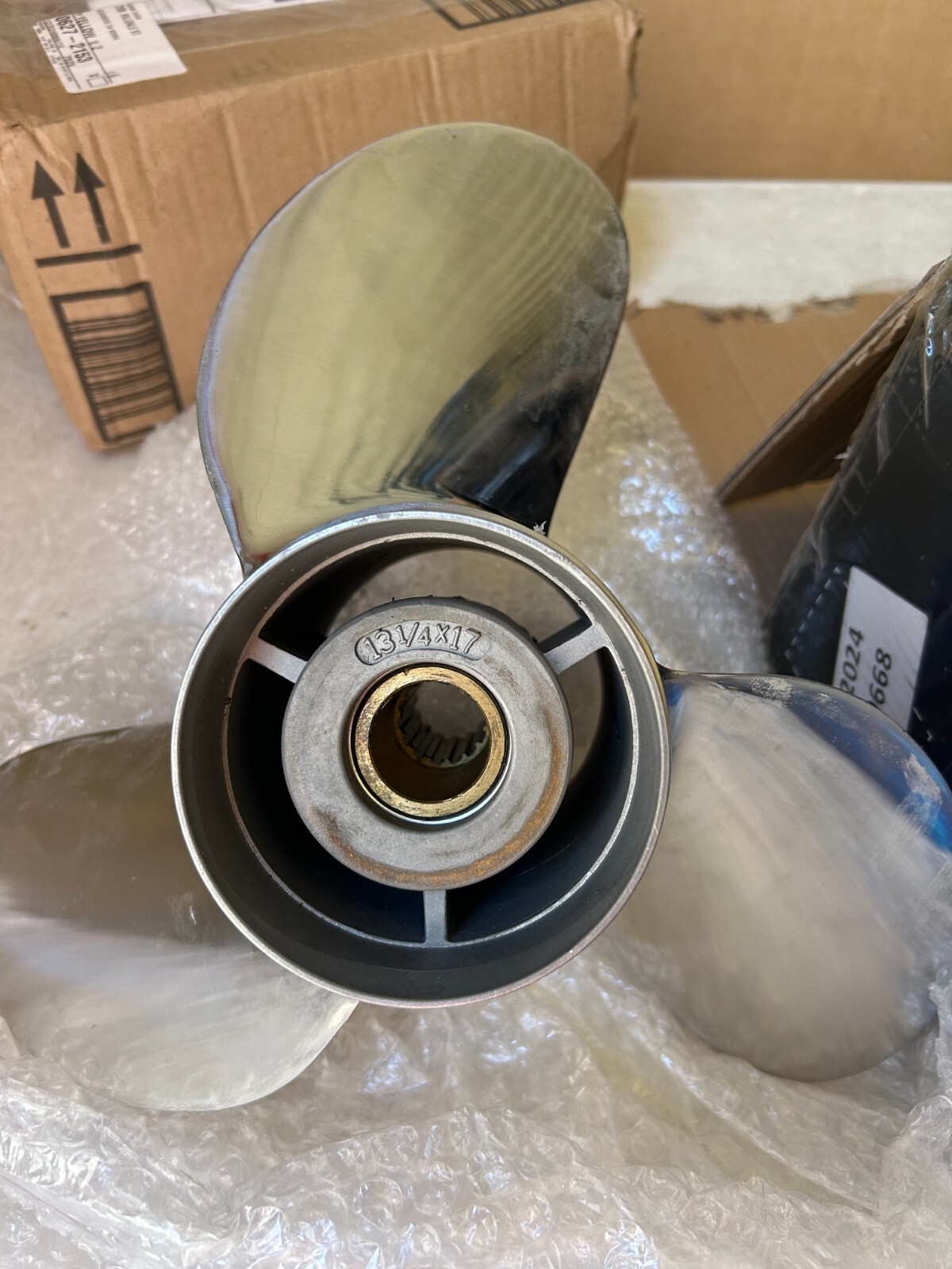 13 1/4 x 17 Boat Propeller Stainless for Yamaha 50-130HP 6E5-45945-01 ...