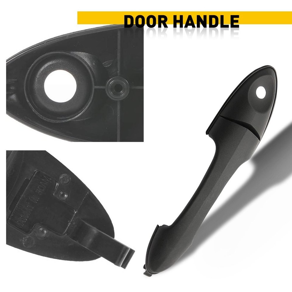 Door Handle Front Left/Right Black Outer FO1310142 For 2000-2006 2007 ...
