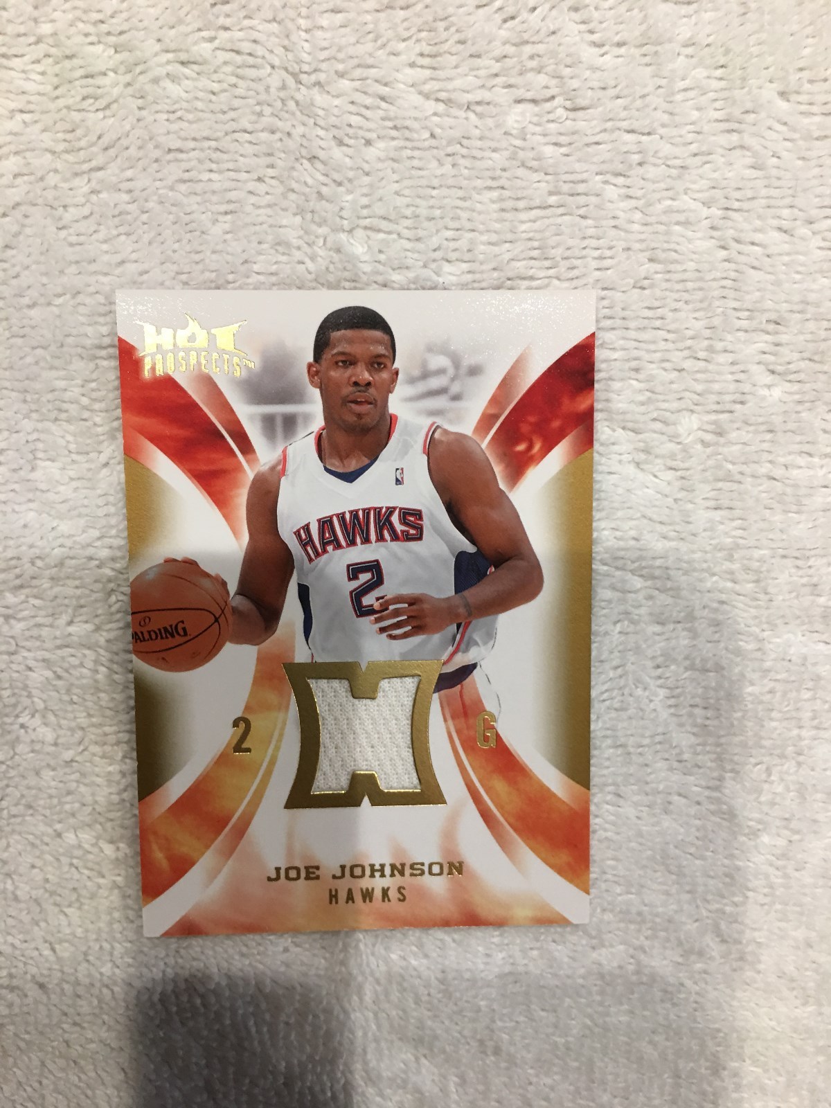 2008-09 Hot Prospects Materials Hawks Basketball Card #HMJJ Joe Johnson ...