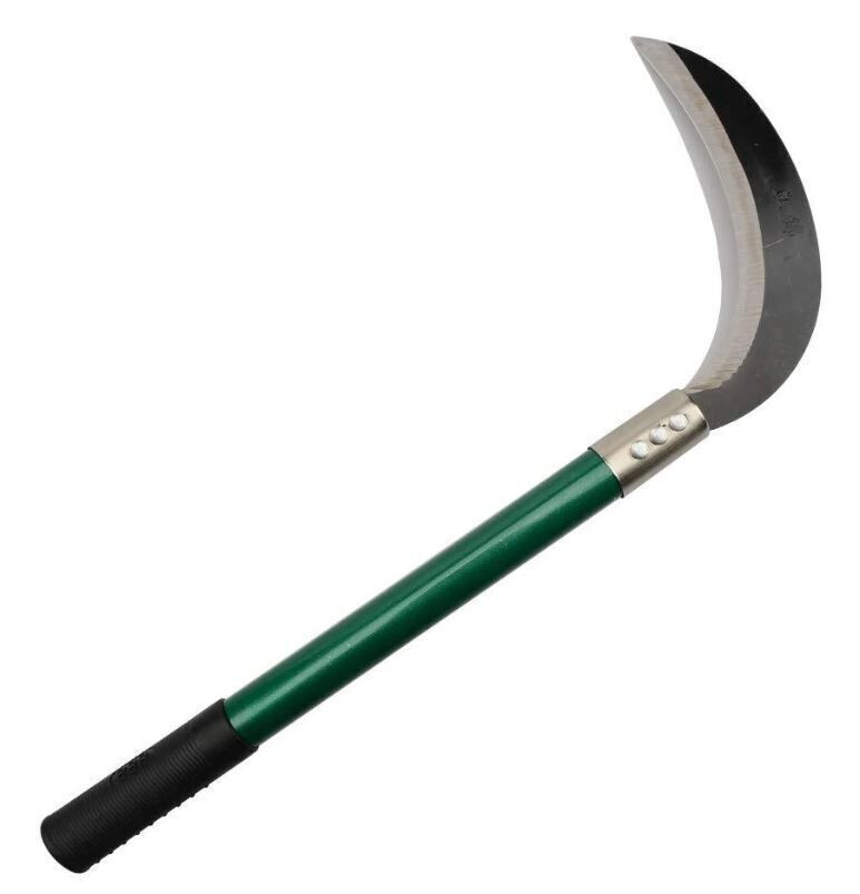 Sickle 19cm Fixed Blade Scythe 40cm Steel Handle Garden Farm Weed Grass ...