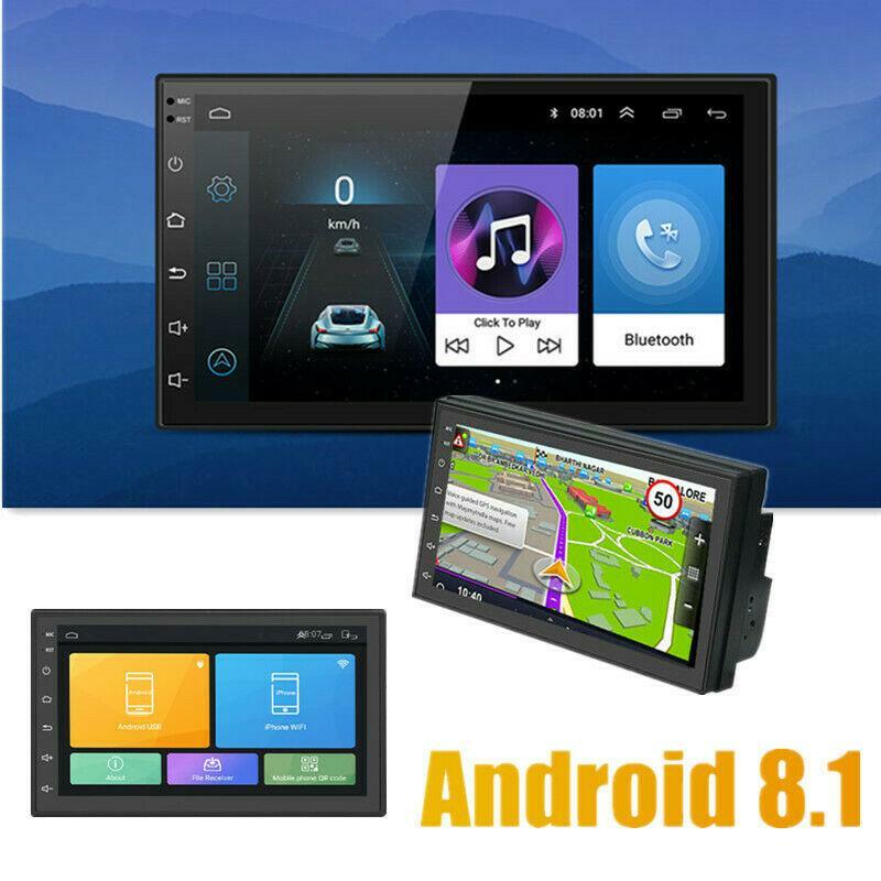 Car Stereo 2 Din Radio Android 8.0 GPS Navigation Touchscreen Audio ...