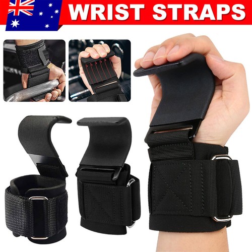 2Pcs Loop Weight Lifting Straps Gym Training Wrist Strength Support Bar ...