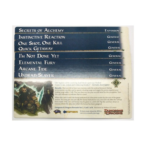WOTC D&D 4e D&D Rewards Set 2 - Cards 1-8 NM | eBay