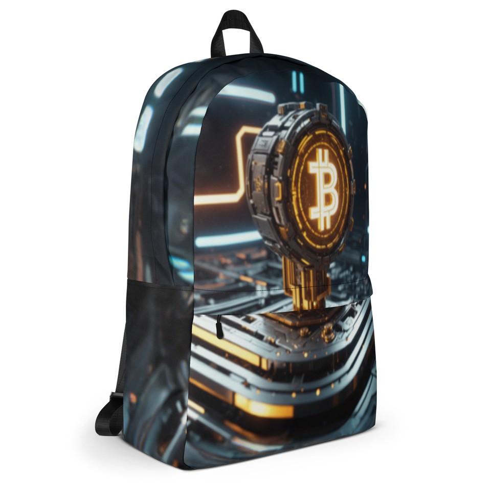 Futuristic Bitcoin Microchip BTC Symbol Backpack Bag | eBay