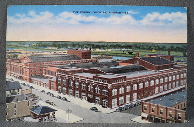 VTG RPPC The Forum Wichita Kansas Real Photo Colored Industrial Urban ...