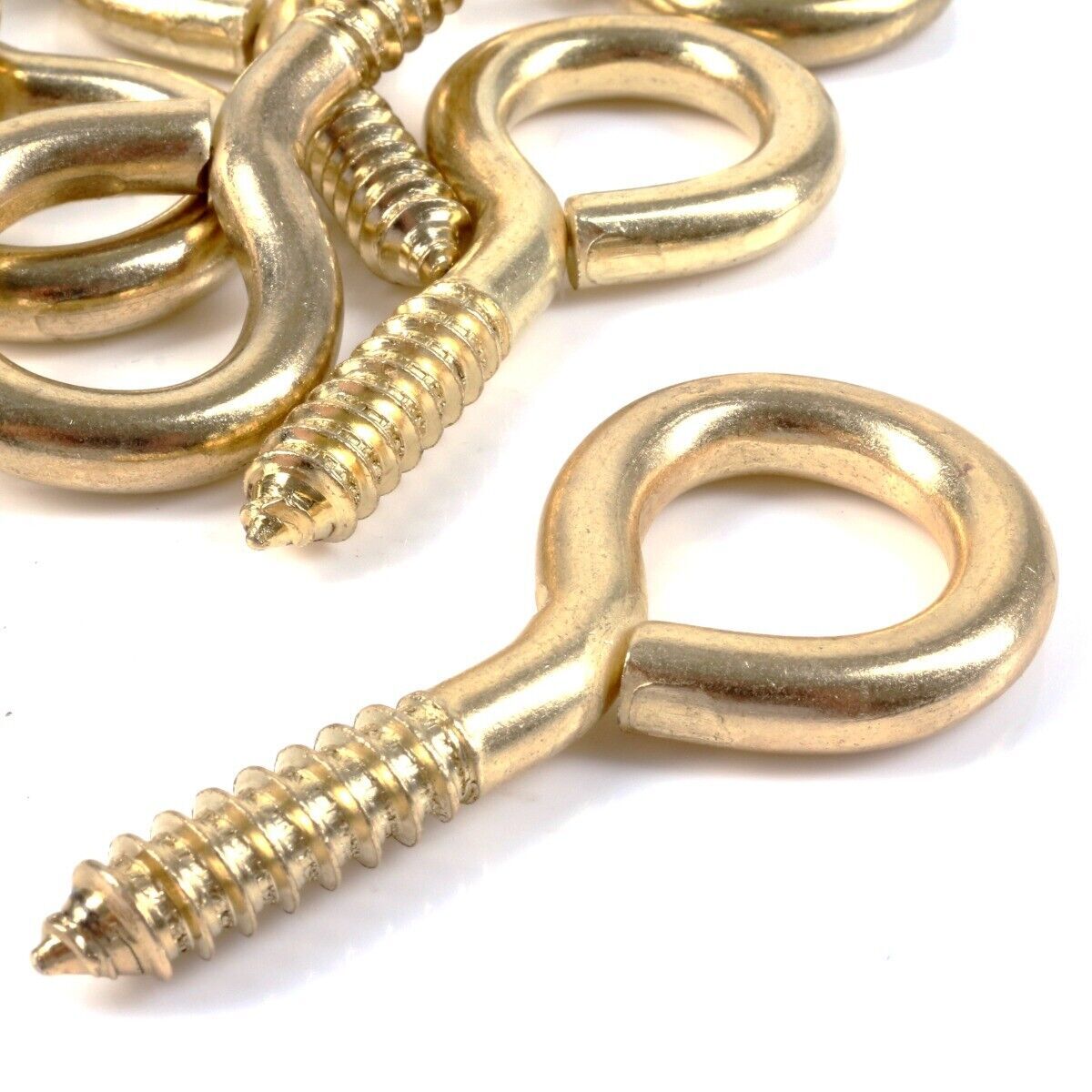Screw in Eye Hook Metal 20 25 30 35 40 45 55 65 75mm Small Large Garage ...