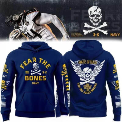 Navy Midshipmen Angel of Jolly Rogers Blue Hoodie | eBay