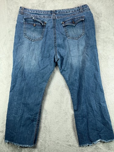 VIP Jeans Womens 22 High Waist Blue Jeans Spandex Stretch Frayed ...