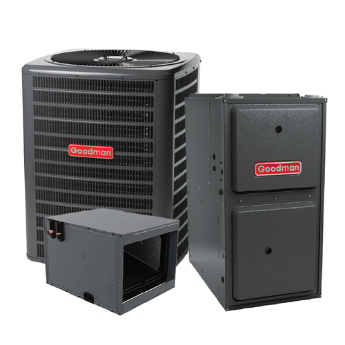 Goodman 5 Ton 13.5 SEER2 R32 AC 96% AFUE 120,000 BTU Gas Furnace ...