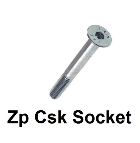 Qty 300 Countersunk Socket Head M5 (5mm) x 35mm Zinc Screw CSK Flat ...