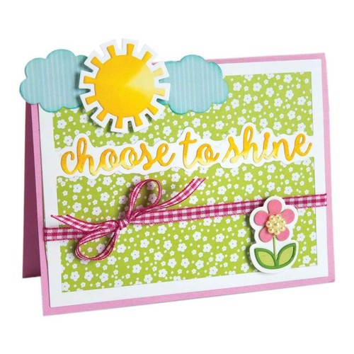 Sizzix Thinlits Dies By Stephanie Barnard 6 pack Horizontal Drop-Ins Sentiments* | eBay Australia