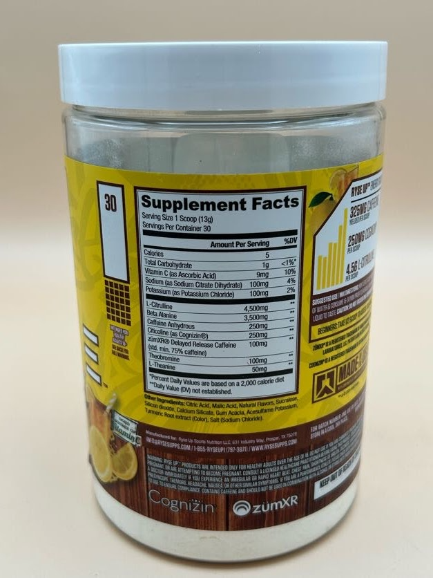 RYSE Loaded Pre-Workout Country Time Lemonade 13.8 oz - 30 Serv Exp ...