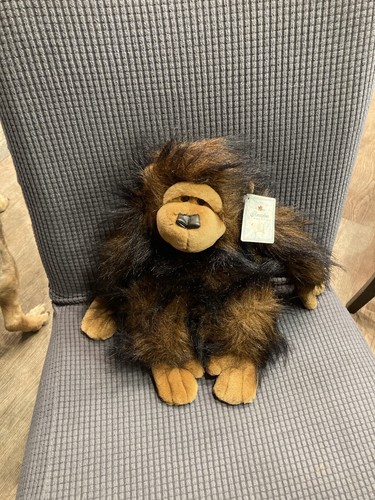 Russ Plus Ape Monkey Chimp Brown Tan Fuzzy 13” Plush Stuffed Animal ...