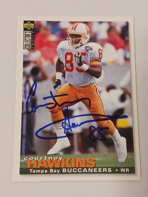 Courtney Hawkins Tampa Bay Buccaneers 1995 Upper Deck Autograph Card ...