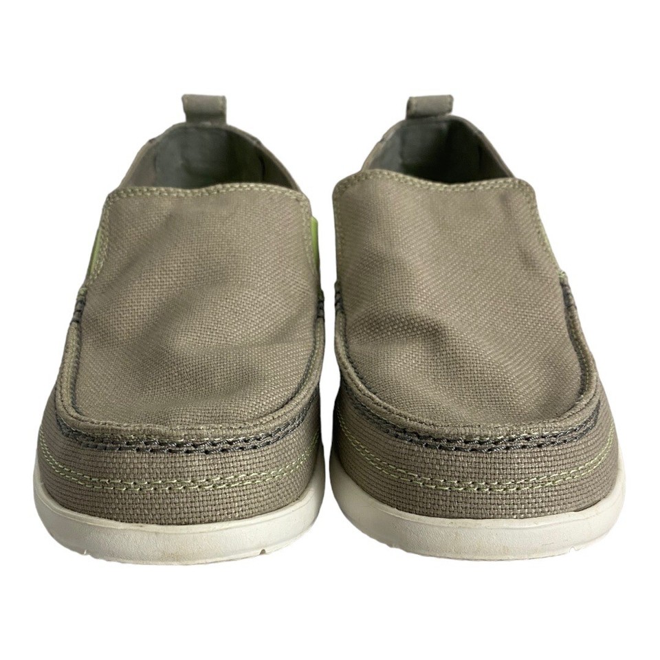 Crocs Shoes Mens 9 Walu Flats Slip On Loafers 11270 Tan Beige Fabric ...