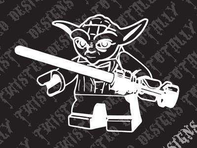 Star wars Yoda lego vinyl decal car truck motorcycle jedi vader rebel ...