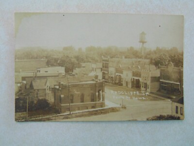 E1819 Postcard RPPC Radcliffe IA Iowa Town Street Scene | eBay
