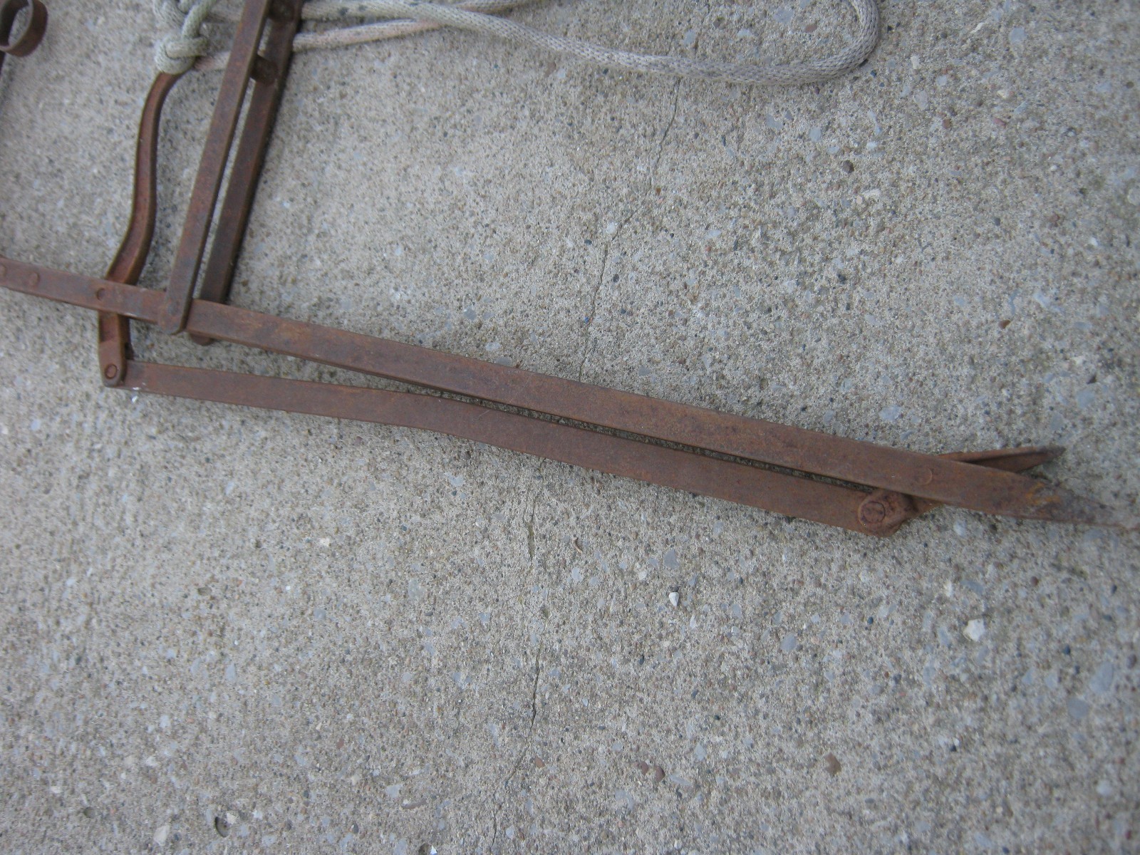 Vintage Iron HAY HARPOON hay lift fork spear farm barn tool decor only ...