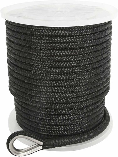 Double Braided Nylon Rope 1/2 Inch X 300 Ft Boat Dock Lines Marine ...