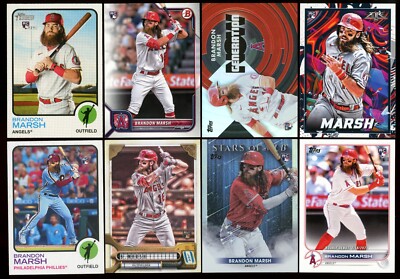 Brandon Marsh RC (8-CARD LOT) Rookie Cards Philadelphia Phillies/Angels ...