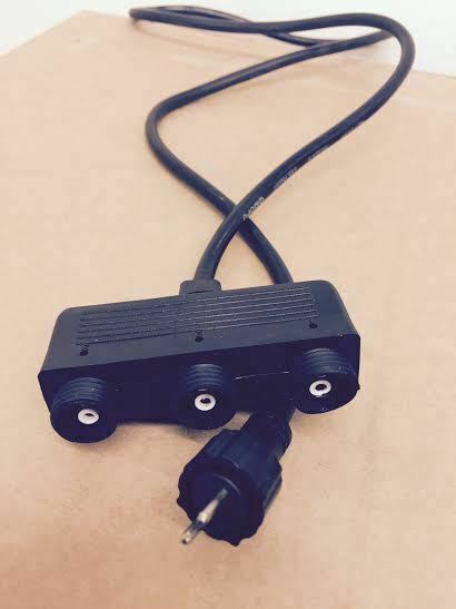 12v Low Voltage LED Outdoor Garden Lighting 2 Pin 3 Way Splitter for ...