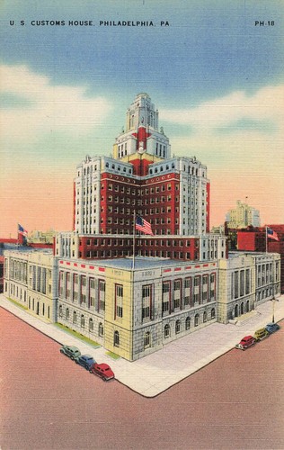 Postcard US Customs House Philadelphia Pennsylvania | eBay