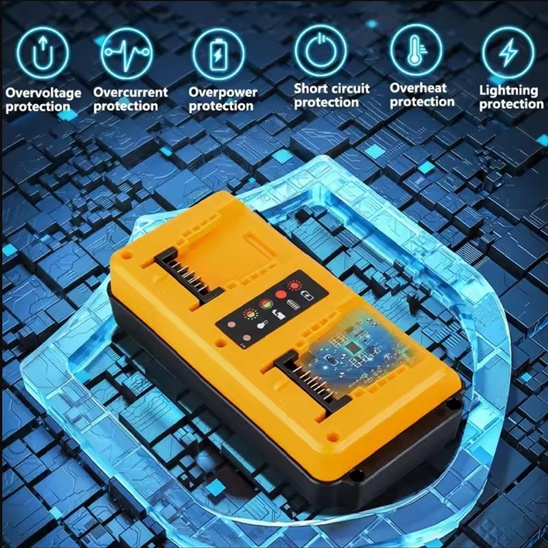 Dual Ports 90W Fast Battery Charger for Dewalt 18V 20V DCB207 DCB206 ...