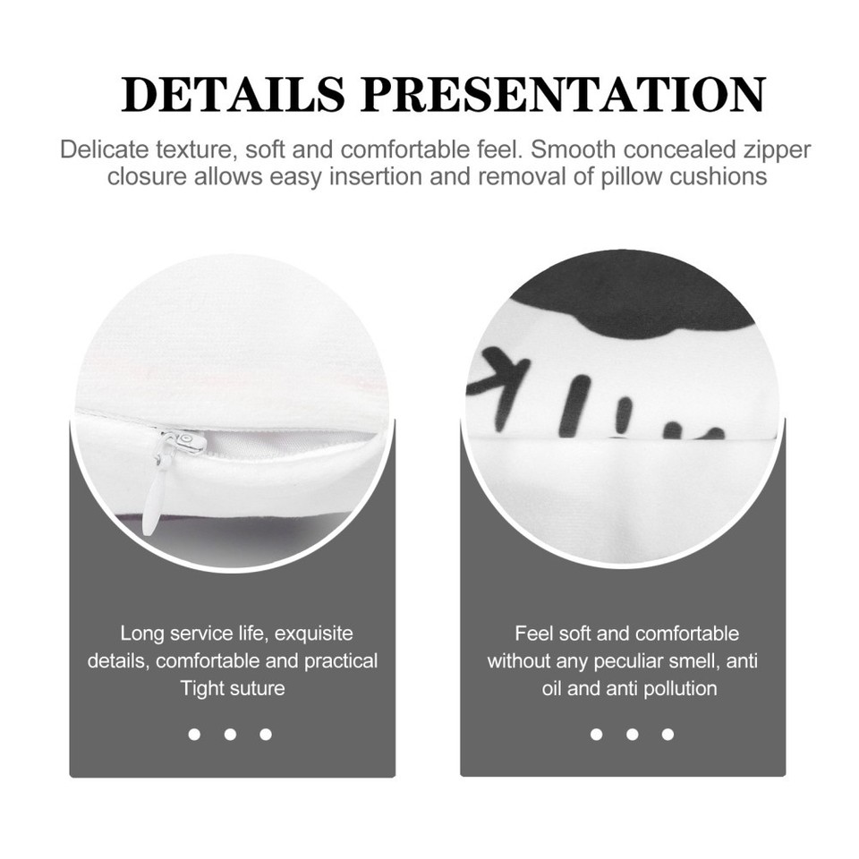 Fashion Indoor Cow Spots Print Two Sides Cushion Cover Comfortable ...