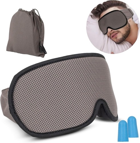 3d Sleeping Eye Mask With Earplugs 100 Light Blocking Sleep Mask For