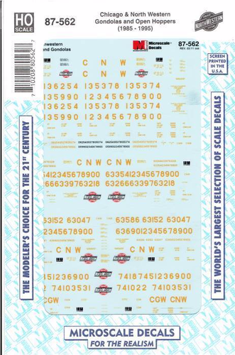 HO Scale Microscale 87-562 CNW Chicago & North Western Gondolas Hoppers ...