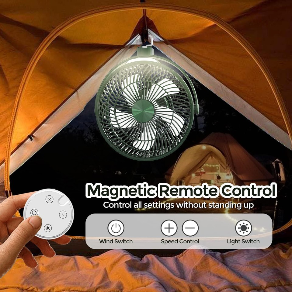 EDON Table Fan,Rechargeable Battery Operated Desk Fan with 4 Speeds ...