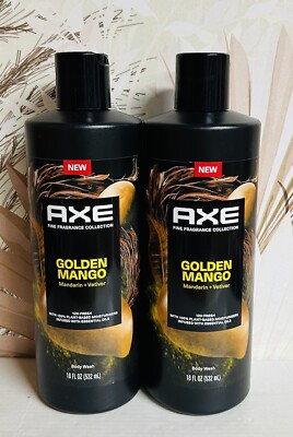 2 Pack Axe Fine Fragrance Body Wash - Golden Mango - Mandarin & Vetiver ...
