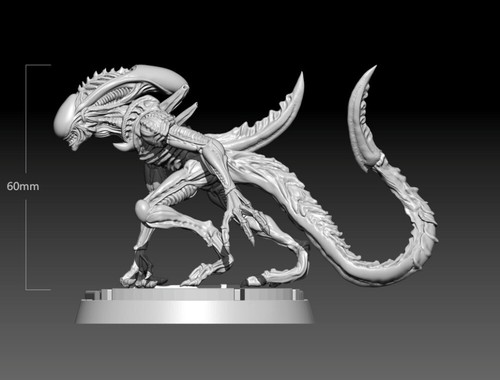 60mm resin figure model Fantasy Space Monster Alien Unassembled ...