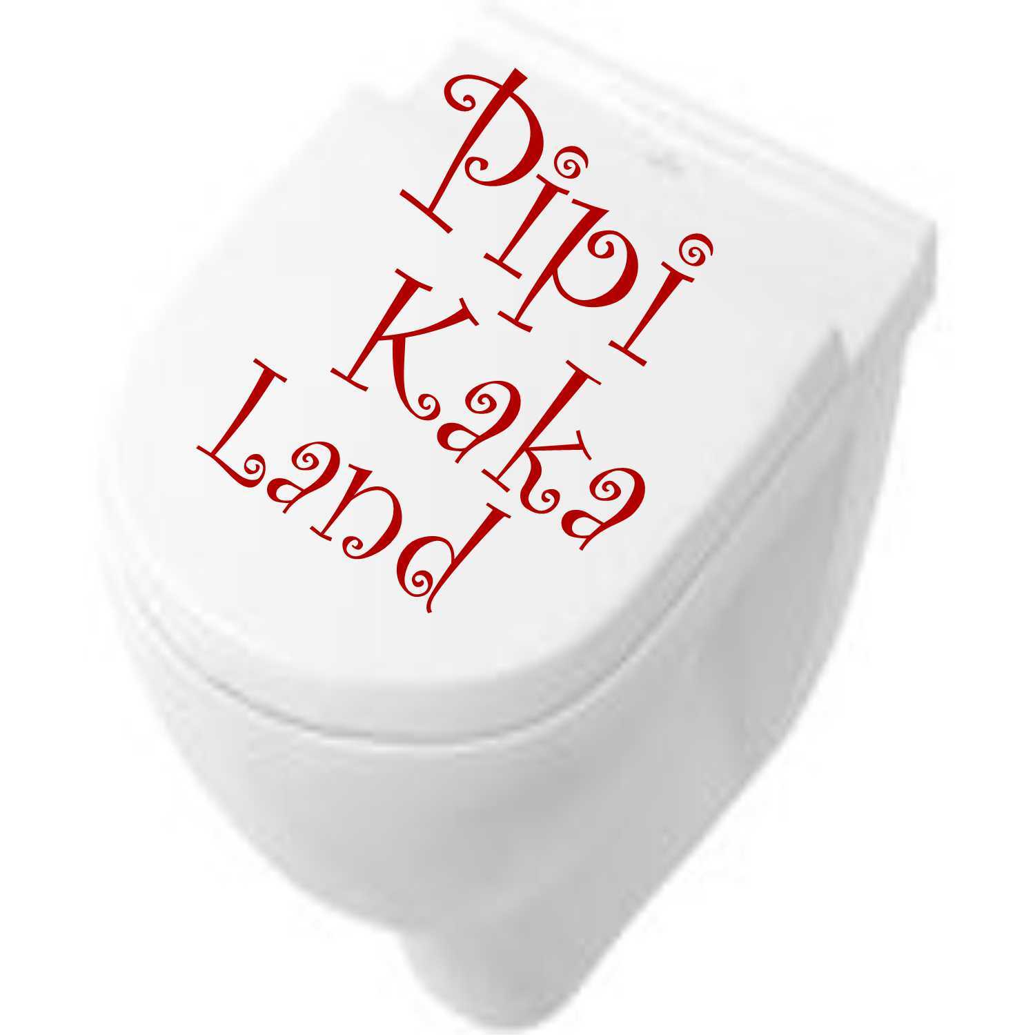 Aufkleber Badezimmer Pipi Kaka Land Spruch Bad WC Sticker Klodeckel ...