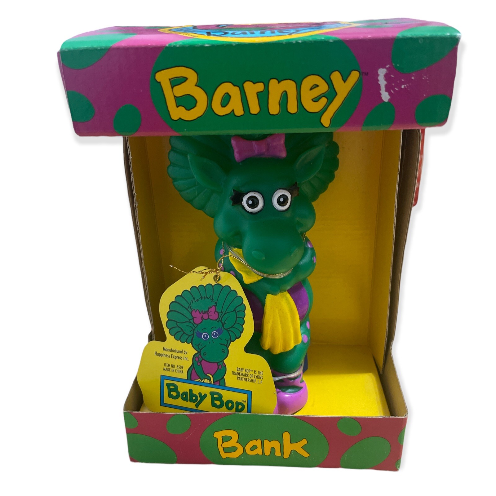 1992 Official Barney Product Baby Bop Coin Bank Lyons Group 7 Inches ...