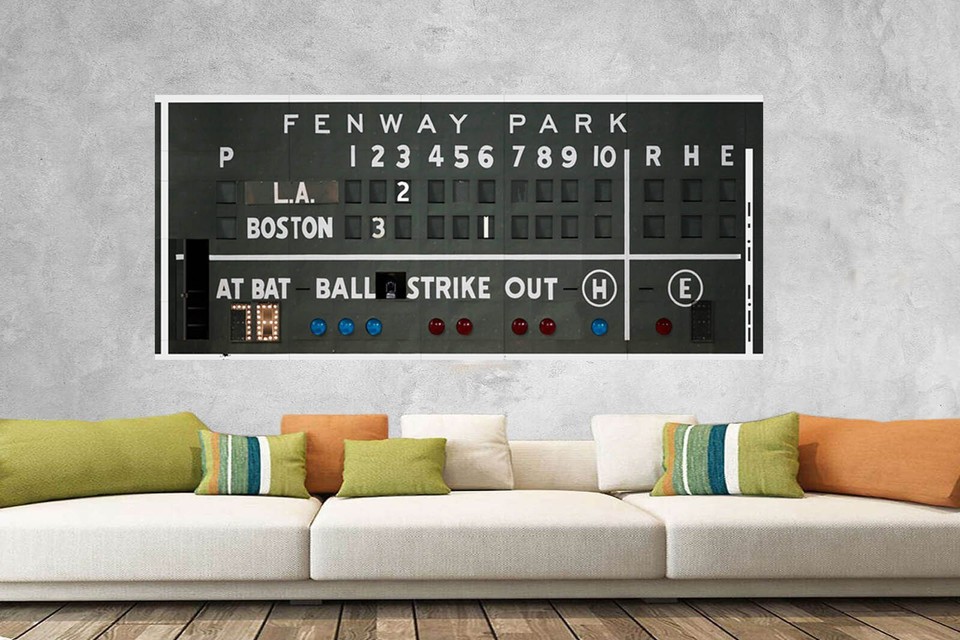 Fenway Park Scoreboard 30" x 67" Removable World Series Customized ...