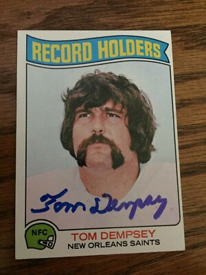 Eagles Tom Dempsey 1975 Topps RB signed card | eBay