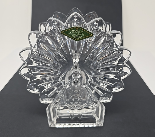 VINTAGE SHANNON CRYSTAL of IRELAND PEACOCK MAIL OR NAPKIN HOLDER 24% ...