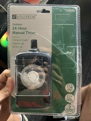 Utilitech - Outdoor 24 Hour Manual Timer | eBay