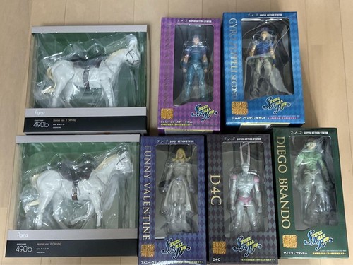 Jojo Super Statue Movable 7 Parts Set With Horse Johnny Gyro Diego ...