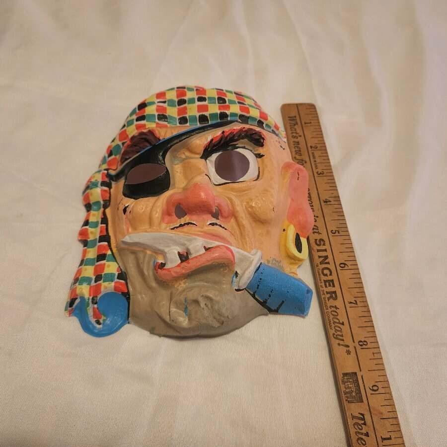 Vintage MCM Plastic 1950's Halloween Pirates Mask | eBay
