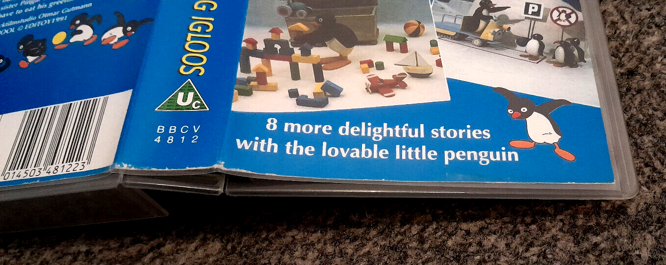 PINGU 2 BUILDING IGLOOS 8 EPISODES BBC VIDEO PAL VHS VIDEO KIDS ...
