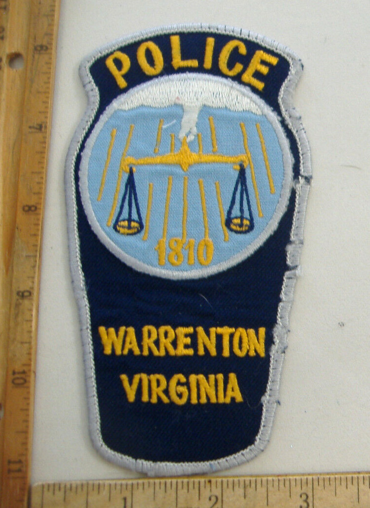 WARRENTON VIRGINIA POLICE FABRIC PATCH | eBay