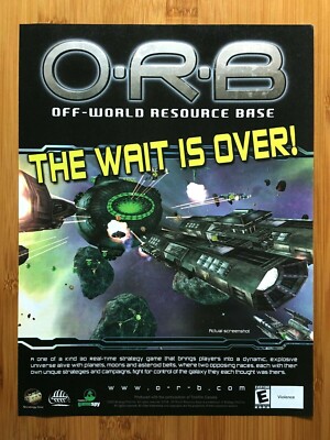 O.R.B.: Off-World Resource Base PC 2002 Video Game Print Ad/Poster Sci ...