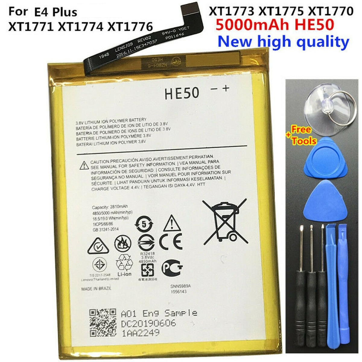5000mAh HE50 Battery For E4 Plus XT1773 XT1775 XT1770 XT1771 XT1774 ...