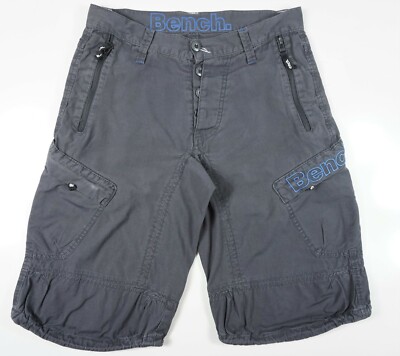 Men's Bench Gray Shorts Cargo Shorts ZIp Pockets sz 30 | eBay
