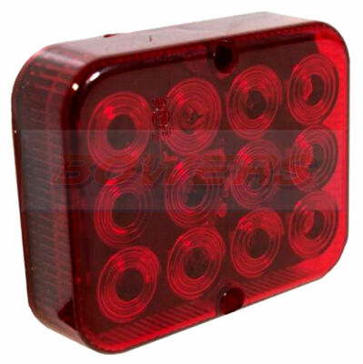 LED Trailer Fog Light, 12 / 24v, Lamp, Red, Rear, Universal, E Approved ...