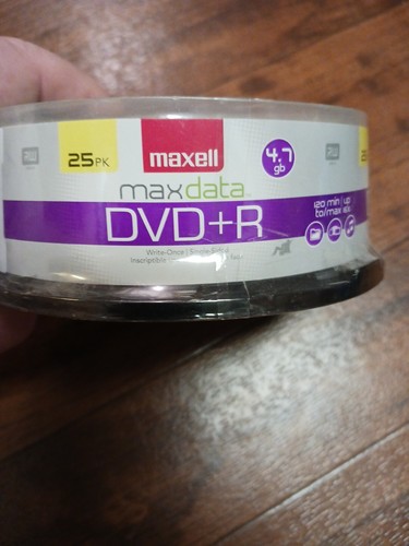 25 Pack Maxell DVD+R 16X Branded Disc Blank Media 4.7GB/120Min NEW | eBay