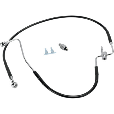Drag Specialties Rear Brake Line - 43-5/8" - Black Stainless Steel ...
